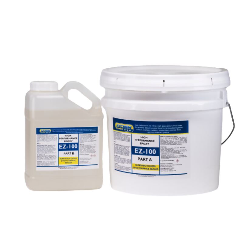 EZ-100 - High-Gloss Epoxy Surface Sealer - 3 Gallon Kit – Concrete ...